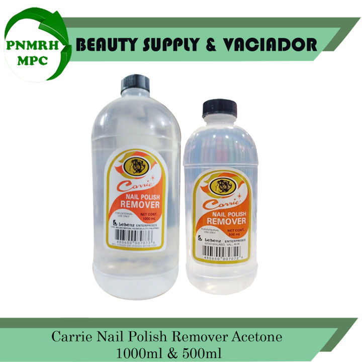 Carrie Nail Polish Remover Acetone 1000ml & 500ml , Acetone polish ...