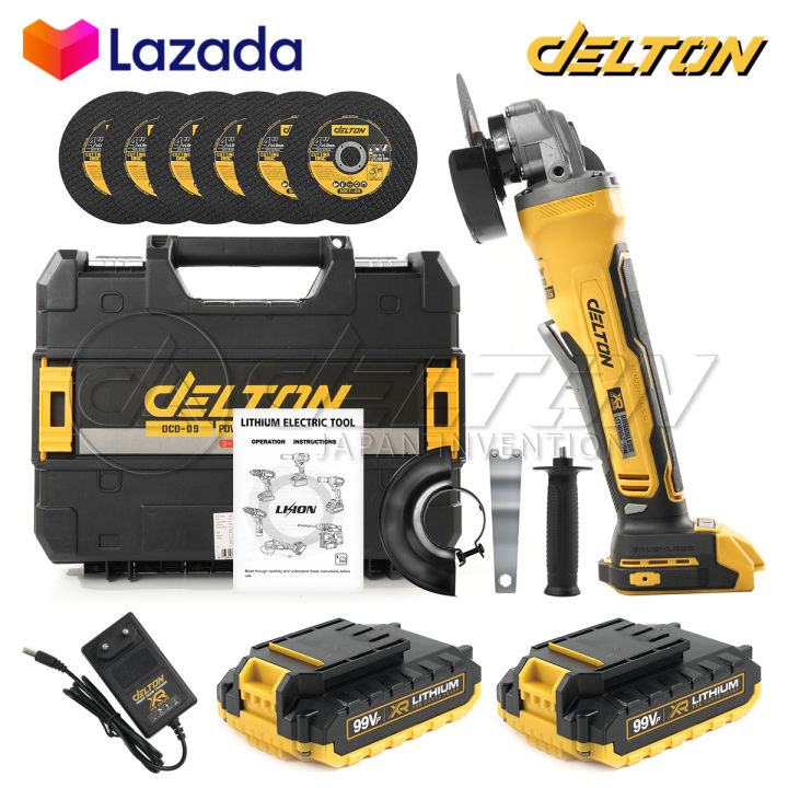 DELTON เครื่องเจียรไร้สาย 4 นิ้ว 99V / 199V Brushless Motor มอเตอร์ไร้แปลงถ่าน YXR Series รุ่น ...