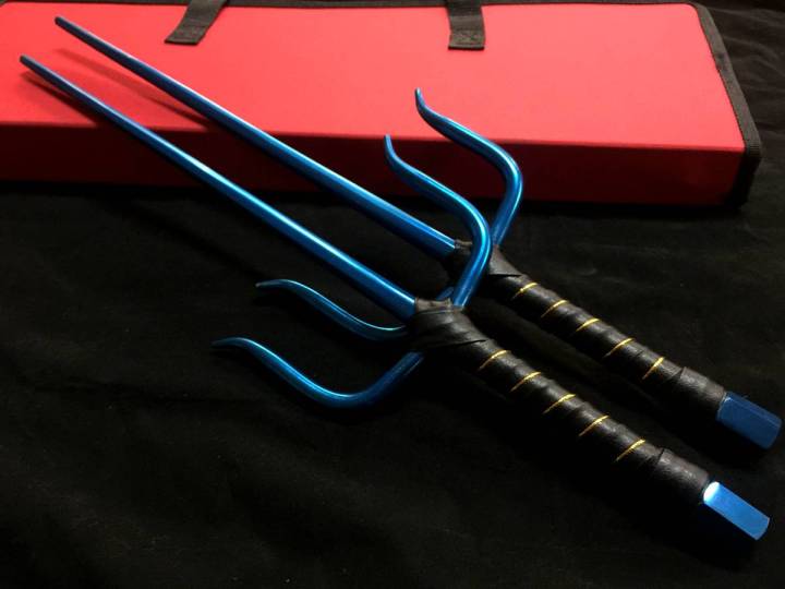 Aluminum Kung Fu ruler SAI three-pronged fork Ronin fork short fork ...