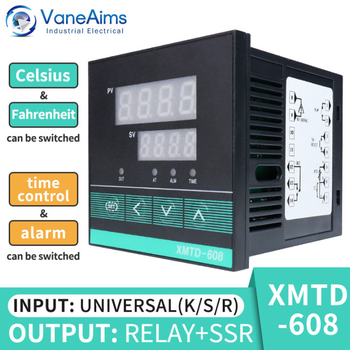 Time PID Temp Controller Thermostat XMTD-608 RTD TC Input SSR Relay Output PID Temperature ...