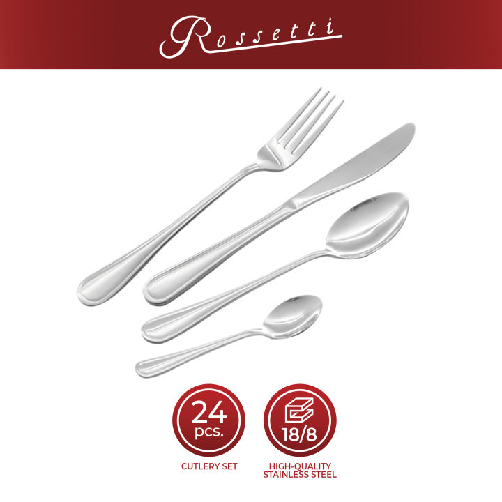 Rossetti 24 pieces Stainless Cutlery Set R1000-24 | Lazada PH