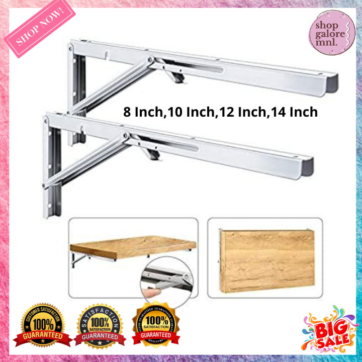 2 pcs Heavy Duty L Shaped Adjustable Shelf Support Brackets For Wall ...