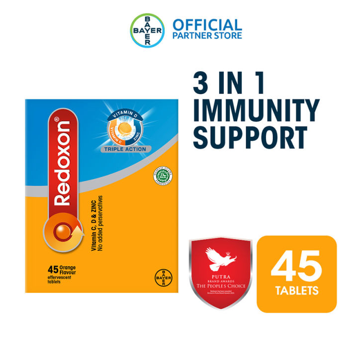 REDOXON Triple Action Effervescent Tablet 45S | Lazada