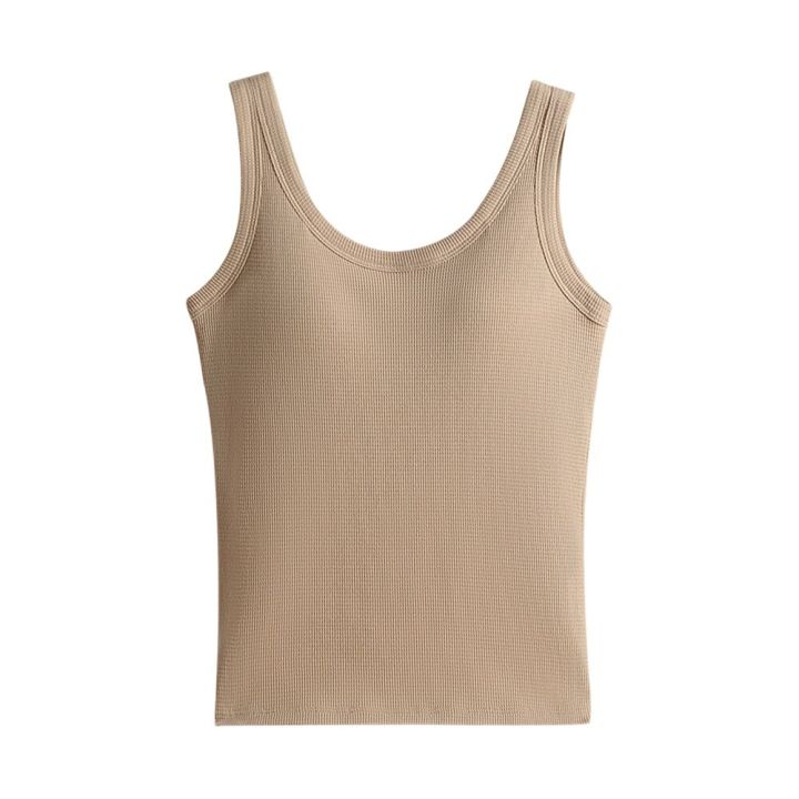 LORIOT Women's Bra Tank Tops Waffle Camisoles Sando Singlet Vest ...