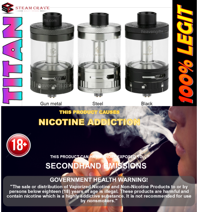 Steam Crave Aromamizer Titan RDTA (41mm) | Lazada PH