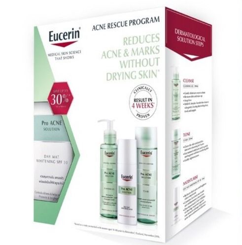 Eucerin Pro Acne Gift Set (Toner 200ml.+ Cleansing gel 200ml. + Day ...