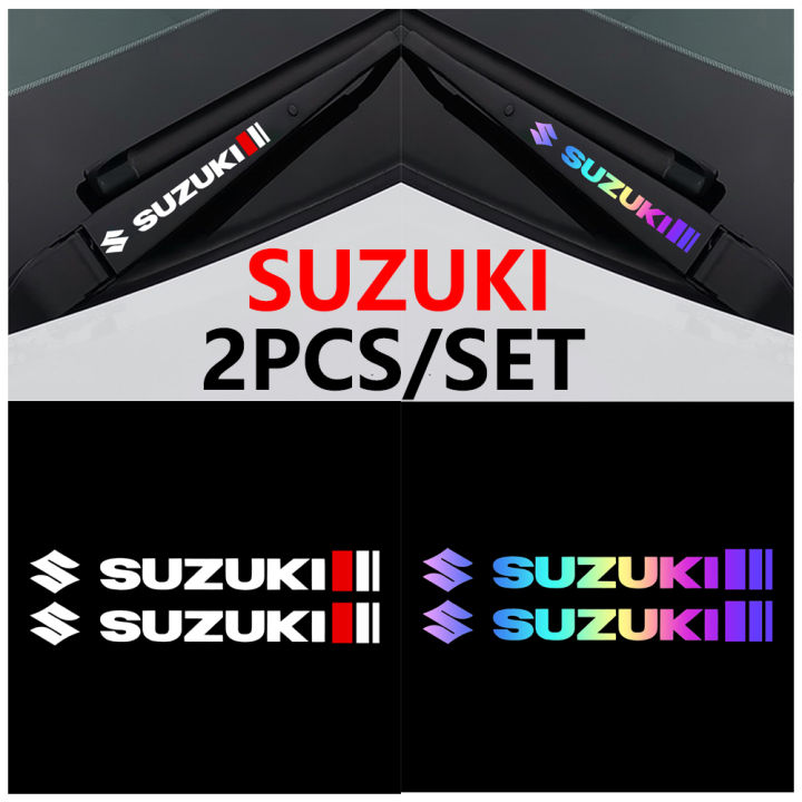 SUZUKI Rainbow Color Sticker Car Brand Logo Sticker Wiper Decoration ...