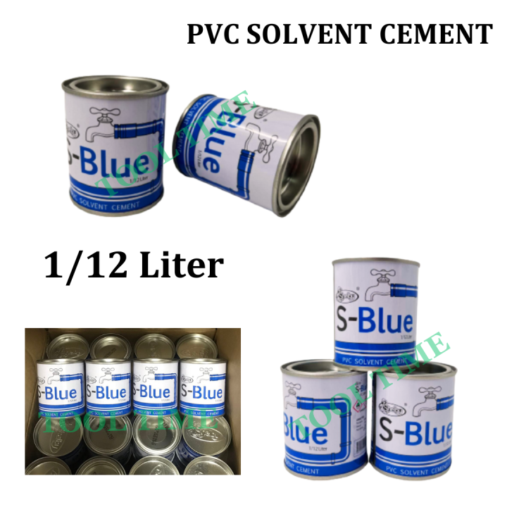 S-BLUE PVC PIPE CEMENT SOLVENT/SOLVENT CEMENT 1/12L | Lazada PH