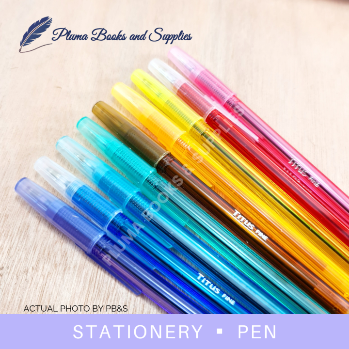 Pluma Books - per piece - Titus Colors Fine 0.5 Ballpen | Lazada PH