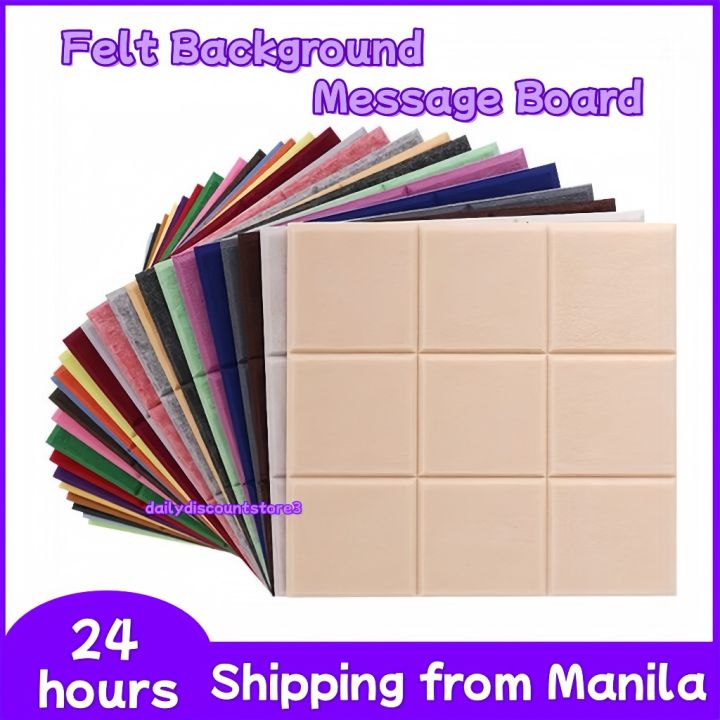 1PCS 30x30CM Felt Background Message Board High Quality Schedule Cork ...