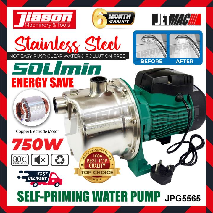 JETMAC JPG5565 Self-Priming Water Pump Stainless Steel 750w | Lazada