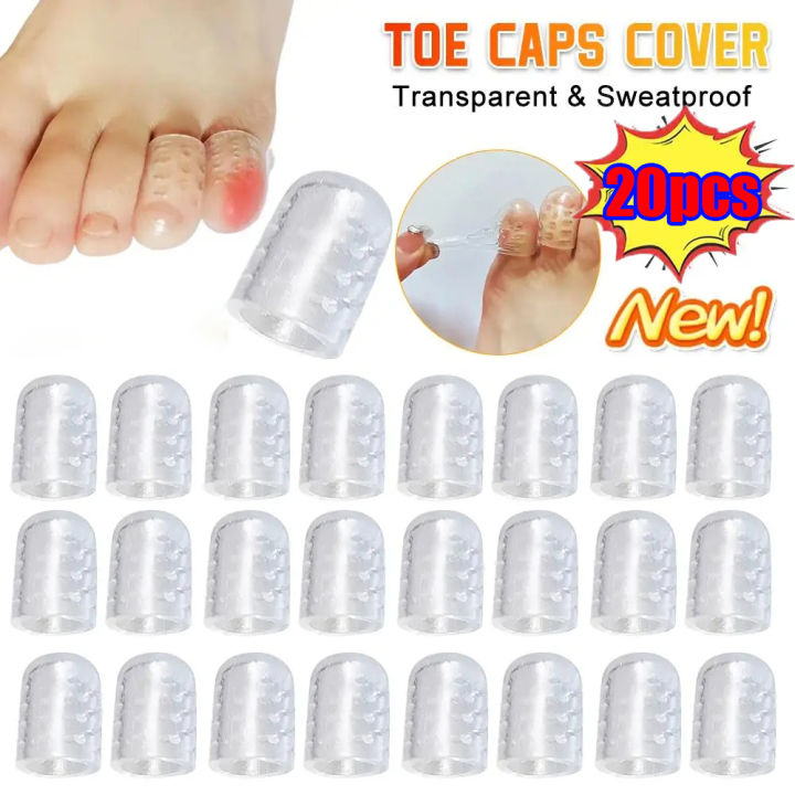 20PCS Elasticity Silicone Toe Caps Women Men Gel Little Toe Protector ...