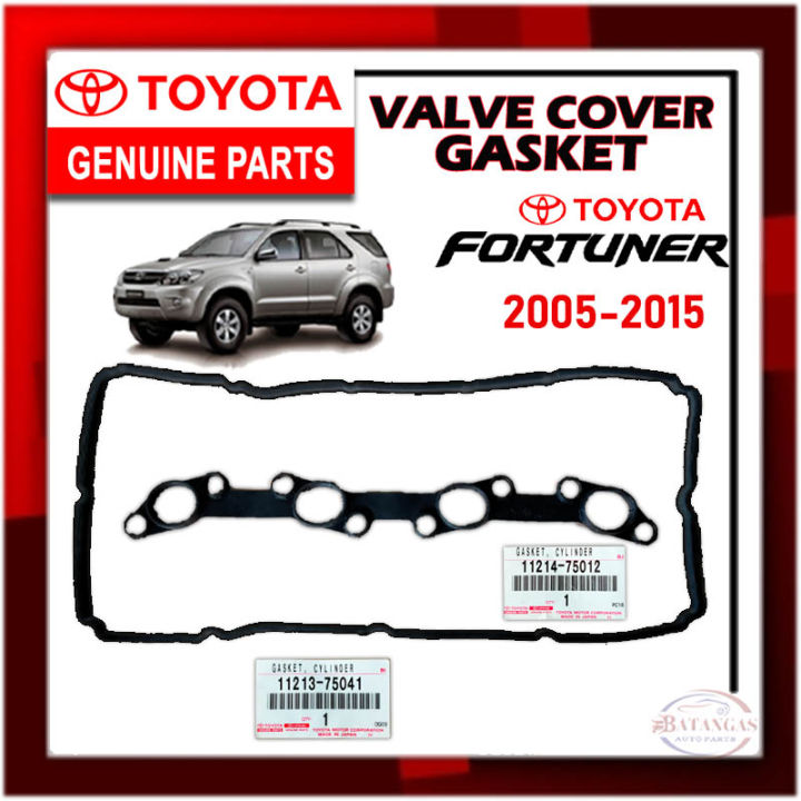 TOYOTA GENUINE PARTS VALVE COVER GASKET TOYOTA FORTUNER 2005-2015 PN ...