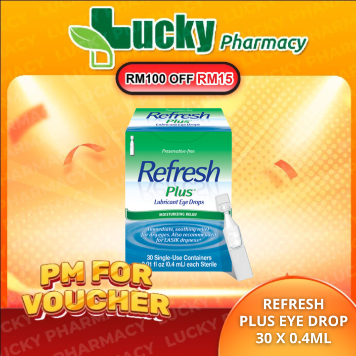 REFRESH PLUS EYE DROPS (30 VIALS x 0.4ML) | Lazada