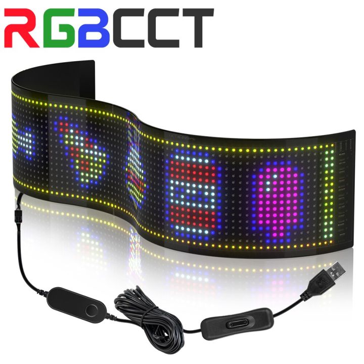 USB 5V LED Matrix Pixel Panel Bluetooth APP Flexible Addressable RGB ...