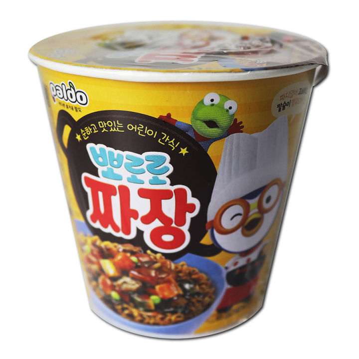 [Paldo] Pororo Jjajang Cup Mini 65g / 팔도 뽀로로 짜장 소컵 65g / Korean Noodle ...
