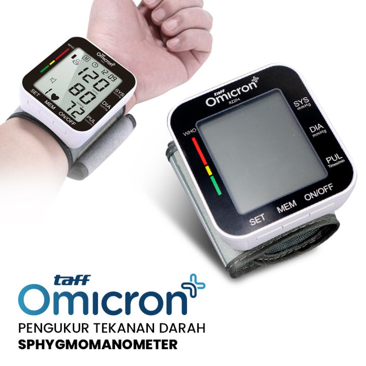TaffOmicron Pengukur cek Tekanan Darah Electronic Sphygmomanometer ...
