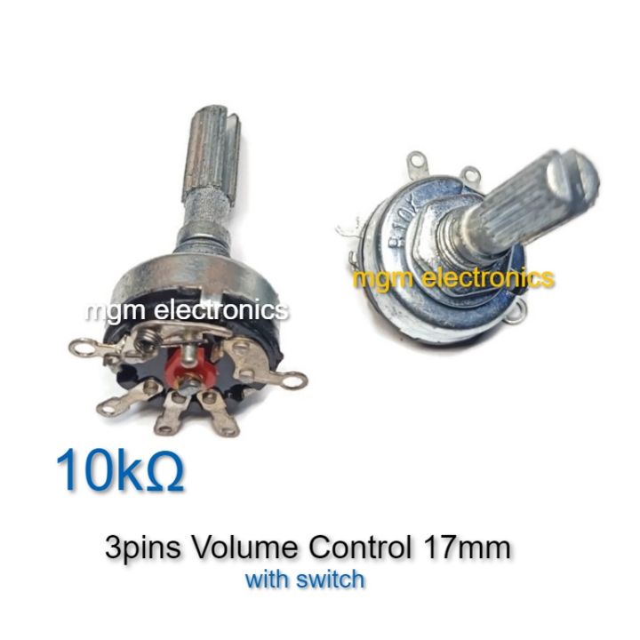 10K V17MM with Switch, 20mm shaft, Volume Control, Potentiometer ...