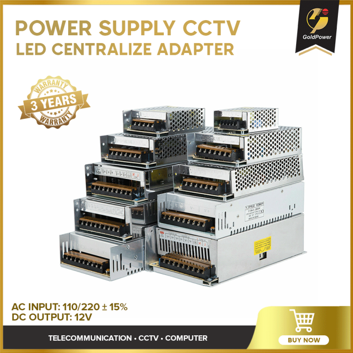12V 3A / 5A / 10A / 15A / 20A / 30A DC Centralize Power Supply Adapter CCTV LED / Heavy-duty ...