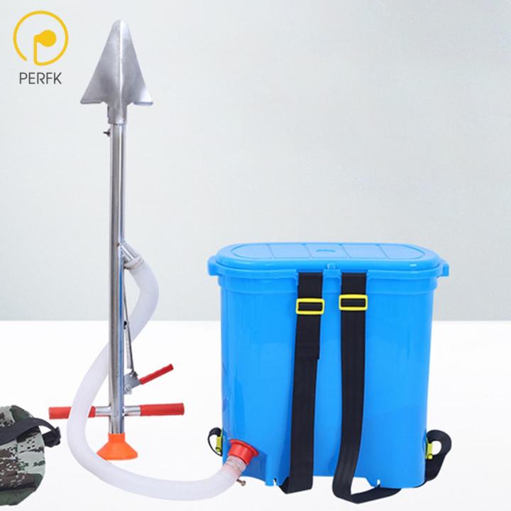 Perfk Fertilizer Spreader Gardening Tool Backpack Pump Spraying ...