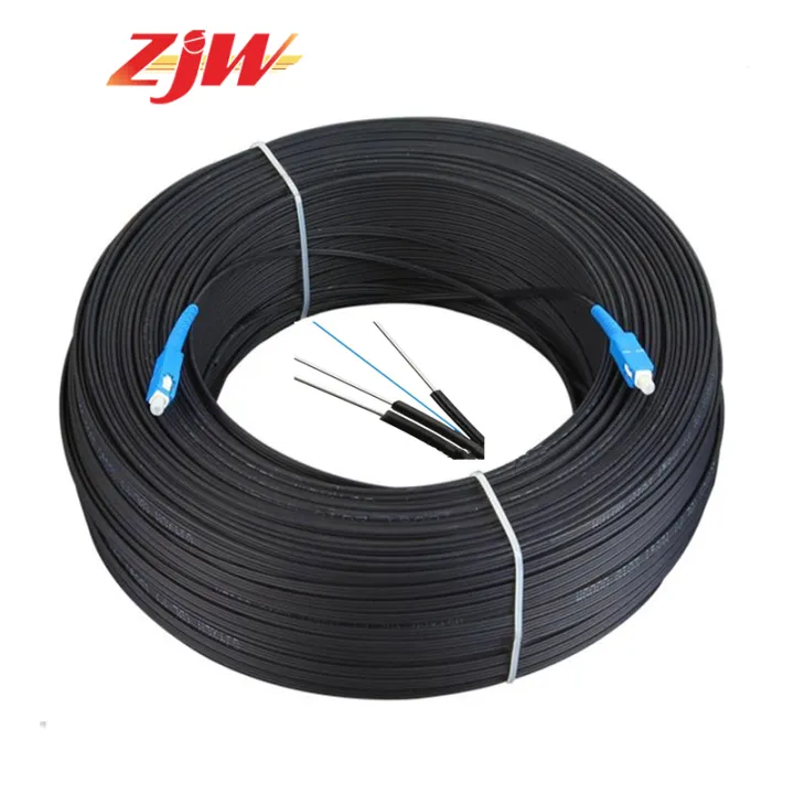 ZJW 1 Core 50m/100m/200m/300m FTTH Fiber Optic Cable with SC connector ...