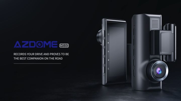 【Free SD Card】AZDOME M550 3 Channel Lens 4K Car Dash Cam with Night ...