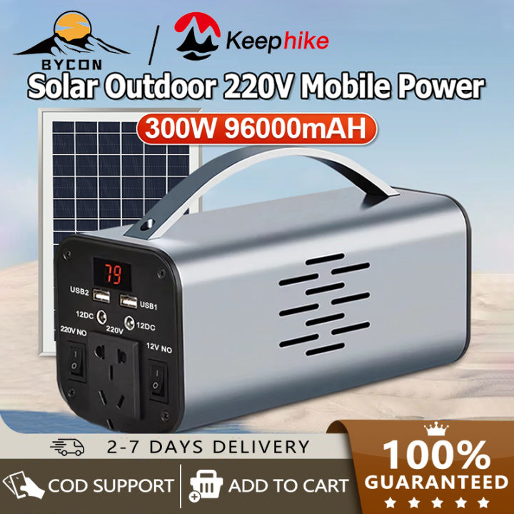 【Hot Sale】Solar Generator 109600mAH 300W 220V Solar Generator Portable Big Capacity Power ...