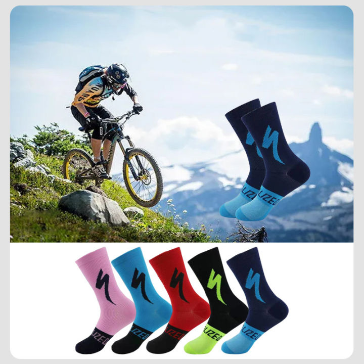 Compression Cycling Socks Breathable Racing Mountain Bike Bicycle ...