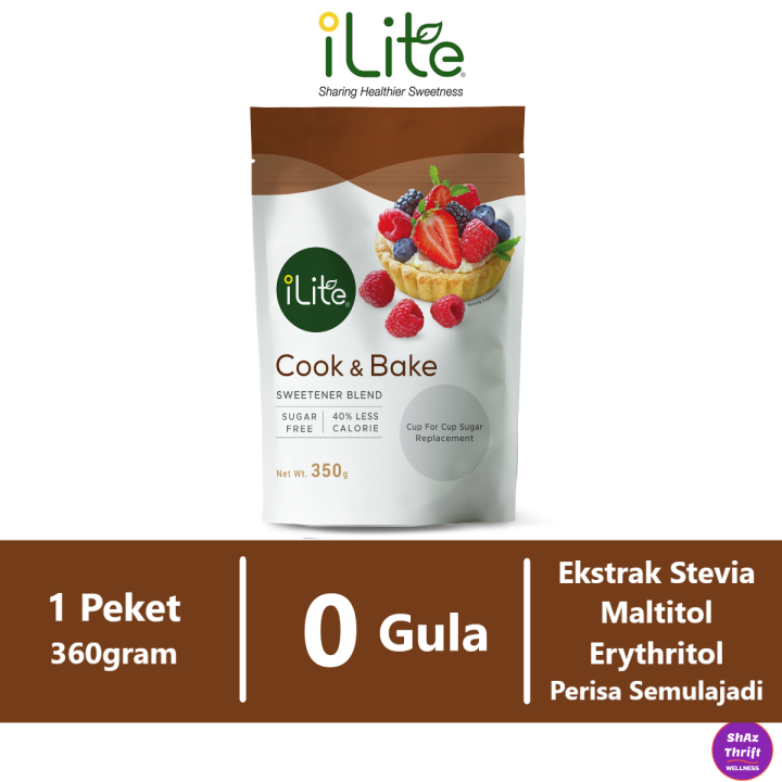 iLite Cook & Bake Sweetener Blend Sugar Free Low Calorie Pemanis ...