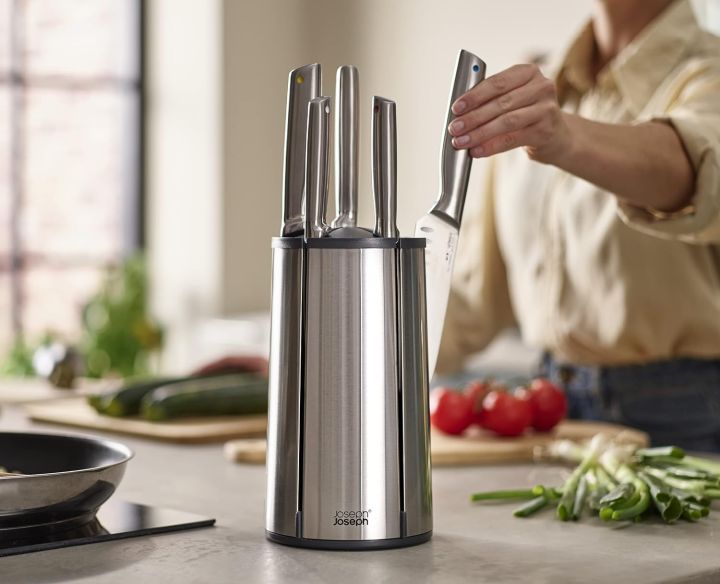 Joseph Joseph Elevate 6 Piece Kitchen Knife Knives Carousel Set with ...