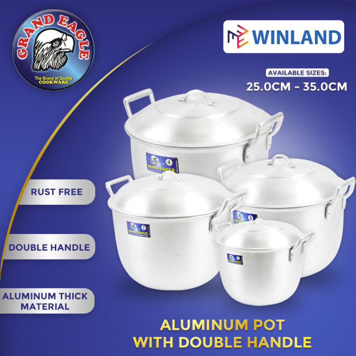 Grand Eagle by Winland Cookware Thick Aluminum Large Kaldero with Double Handle Pot Kitchenware ...