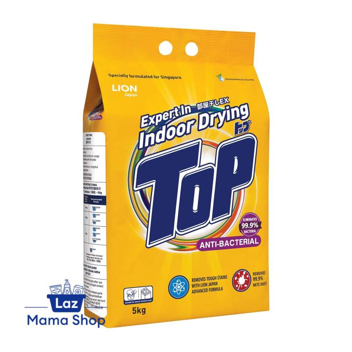Top Anti-Bacterial Powder Detergent 5KG (Laz Mama Shop) | Lazada Singapore