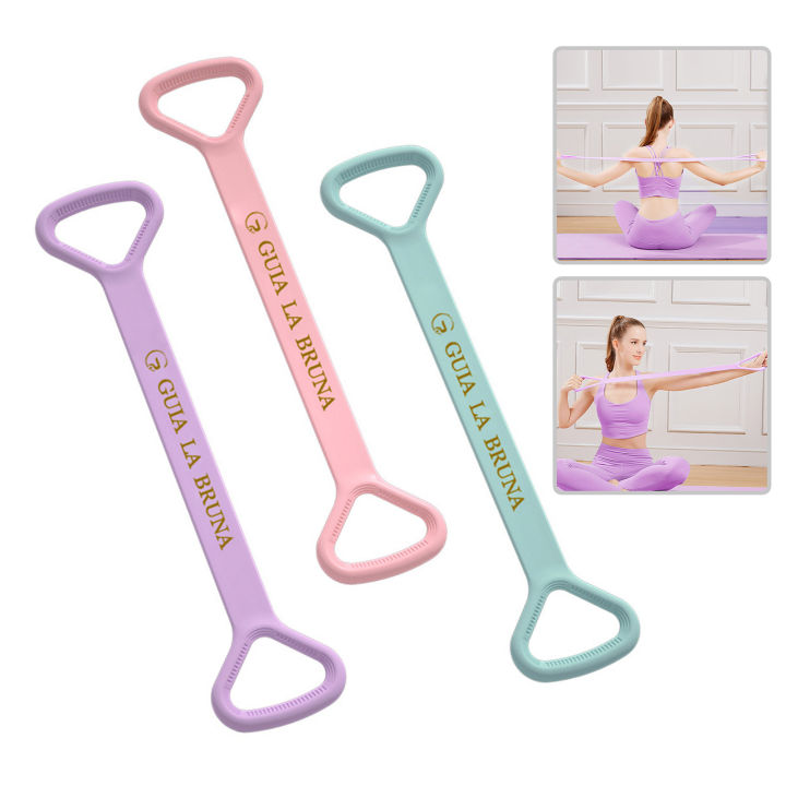Yoga Stretching Belt Feet and Joint Flexibility Tools 8-figure Silicone ...