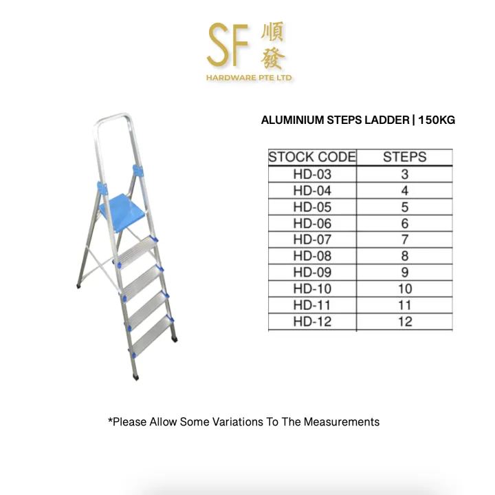 Domestic Aluminium Steps Household Ladder 150KG (4-10 Steps) | Lazada ...