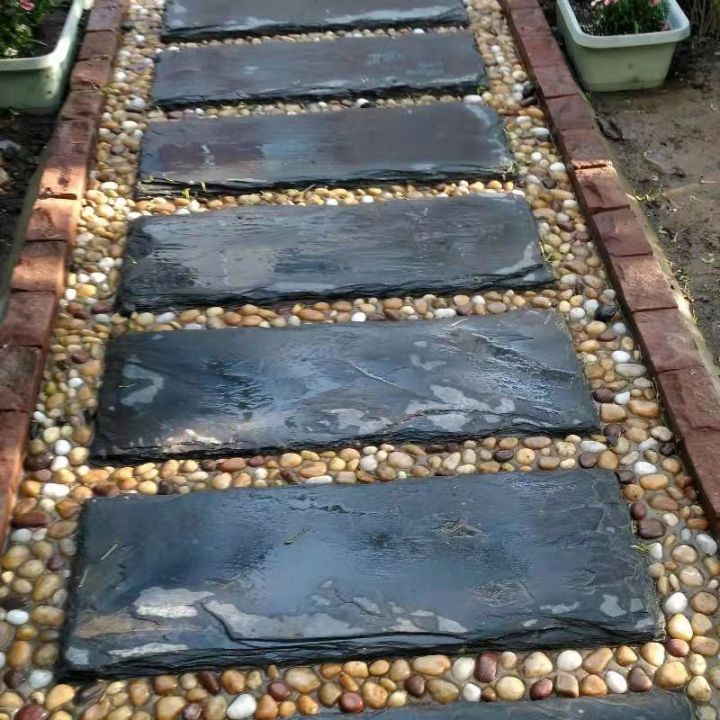 Green slate courtyard non-slip step stone garden step stone outdoor ...