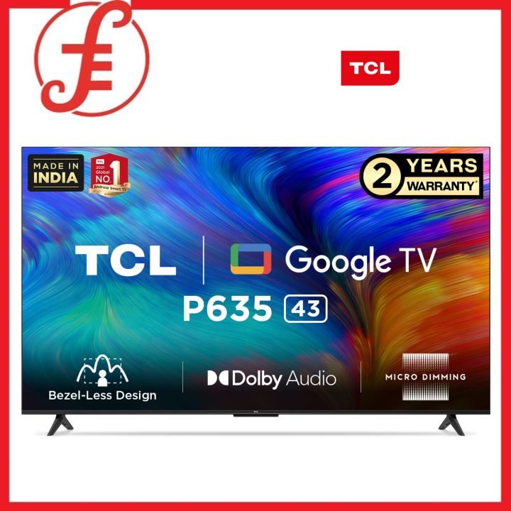 TCL P635 43 50 55 58 65 75 inch 4k Google Android SMART TV | Lazada ...