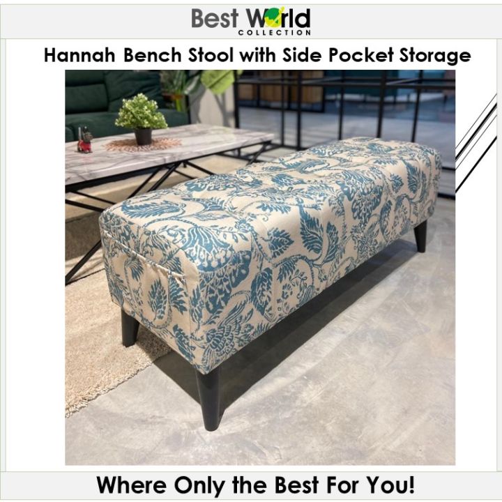 🔥READY STOCK🔥HANNAH Bench Stool / Chair with Big Size Storage Pockets ...