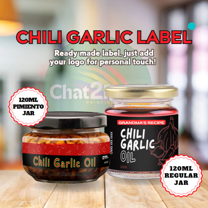 Chili Garlic Label | Ready to Use Label | Add Brand Name | Label Chili ...