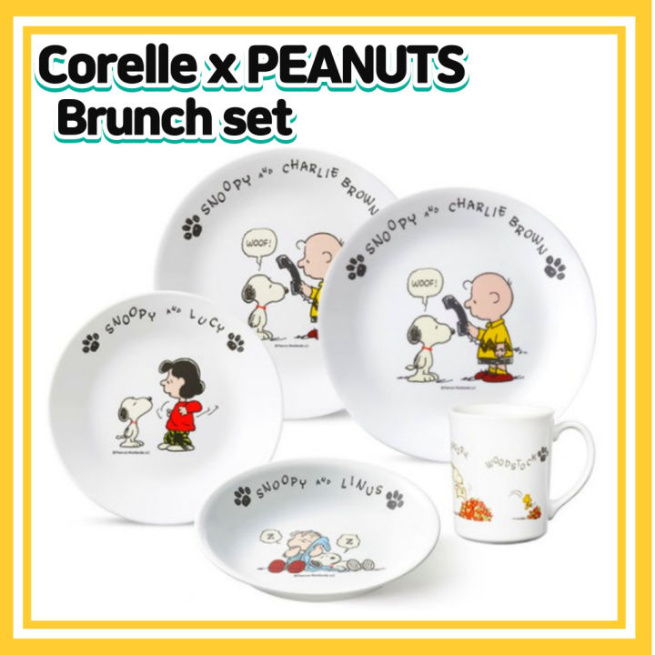 Corelle x PEANUTS Brunch set Re-born edition/ Corelle set/Dining Sets ...