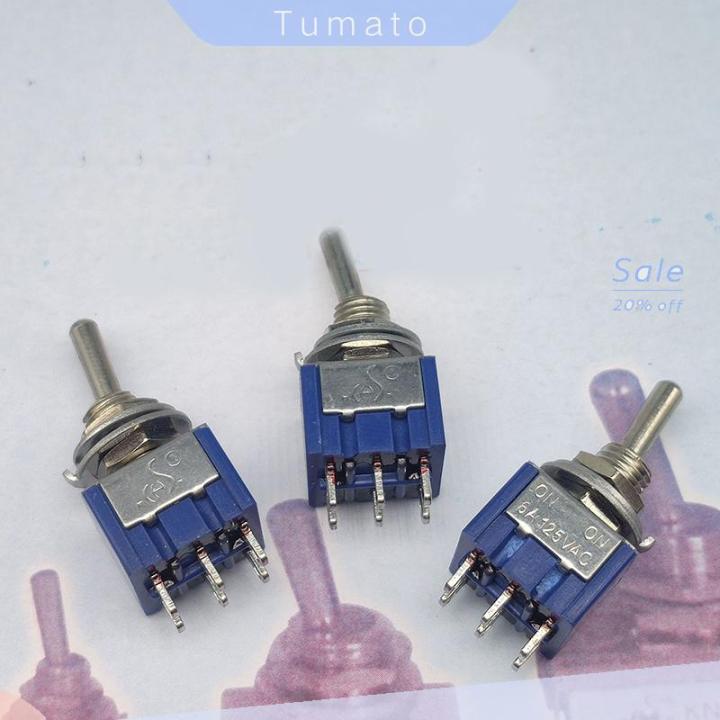 Tumato Miniature Lever Toggle Switch Single Pole Double Throw ON-OFF-ON ...