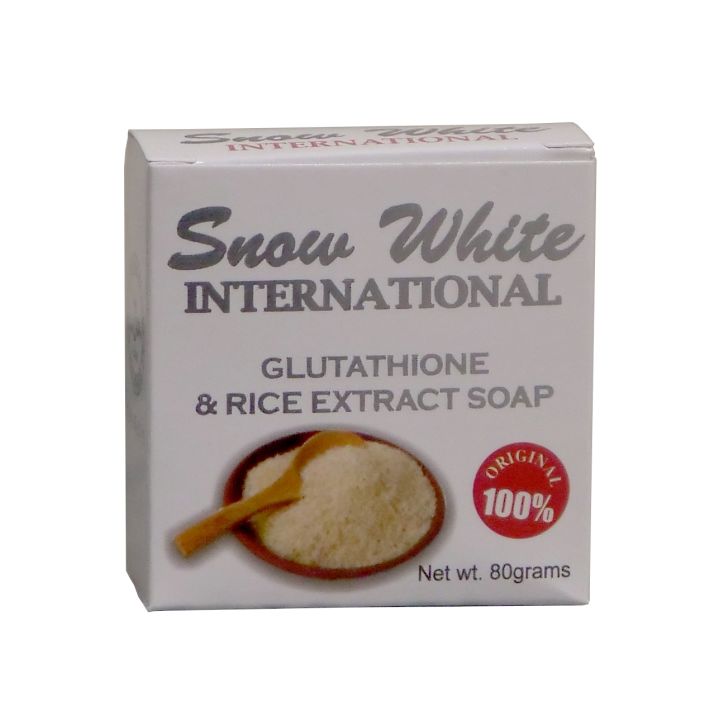 Snow White International Glutathione and Rice Extract Soap 80 grams ...