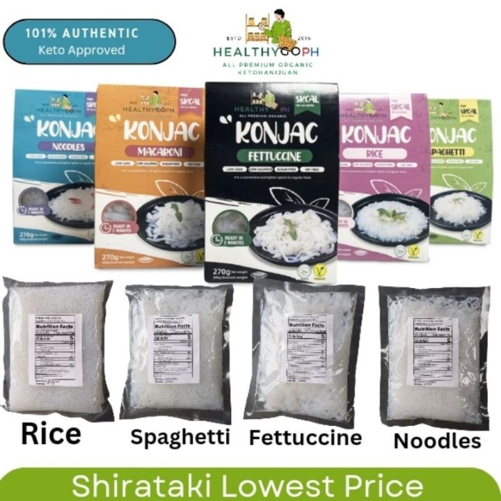 Shirataki Konjac Rice, Macaroni, Fettuccine, Noodles, spaghetti | Lazada PH