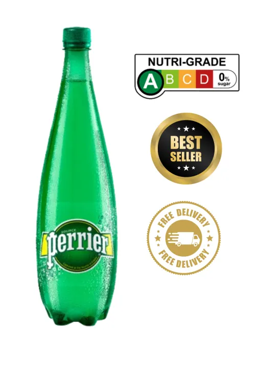 Perrier Original Sparkling Mineral Water 1L x 12 Bottles (PET Bottle ...