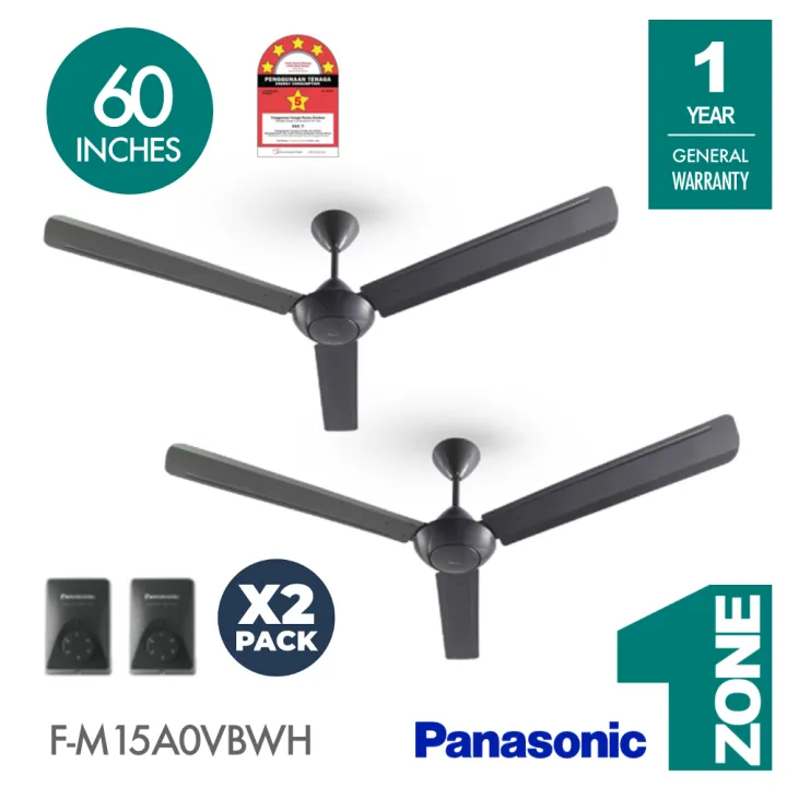 Panasonic 60" Twin Pack 3 Blades Ceiling Fan - Model F-M15A0 / F ...