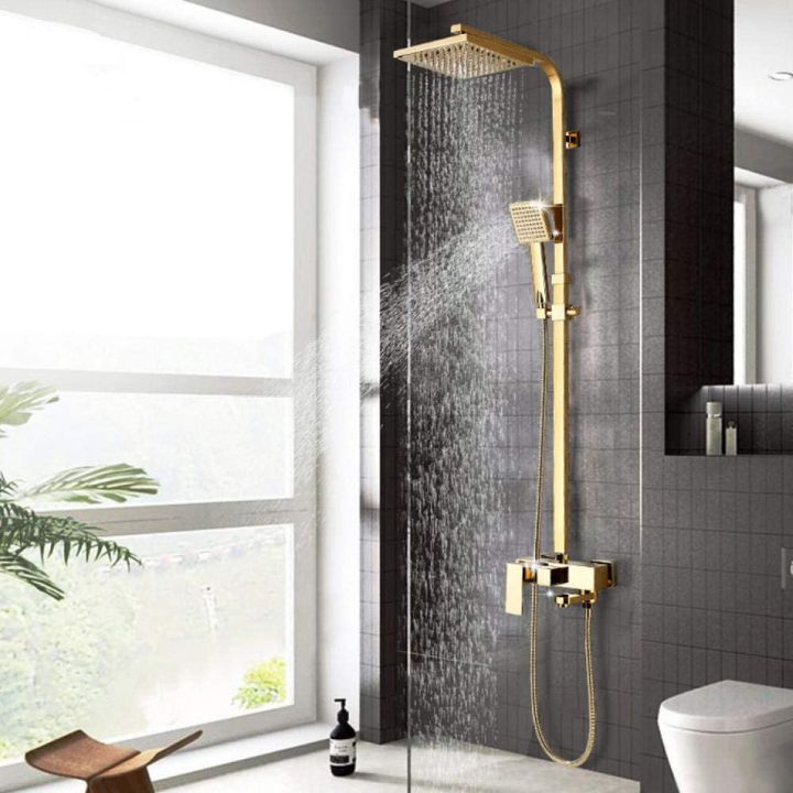 GOLD shower Set HOT & COLD 304 Stainless Steel | Lazada PH