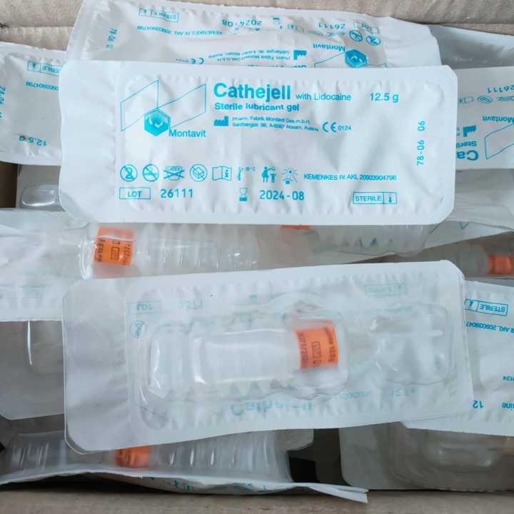 CATHEJELL STERILE LUBRICANT GEL 12.5G Cathejel jel Ngt with Lidocaine ...