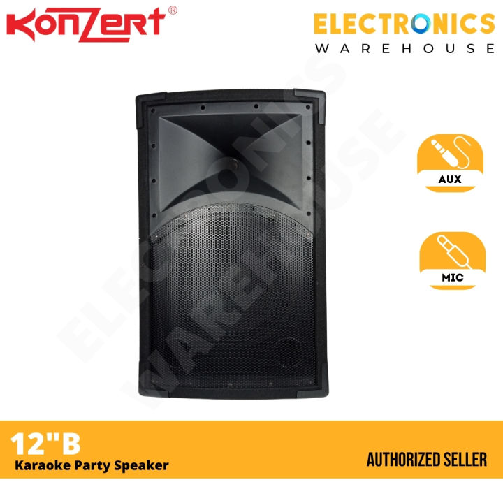 Konzert PRO Sound Q-12B 12 Inch 600W Dynamic Full Range Passive Speaker ...