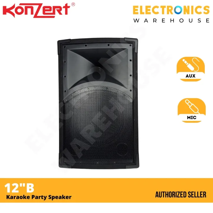 Konzert PRO Sound Q-12B 12 Inch 600W Dynamic Full Range Passive Speaker ...