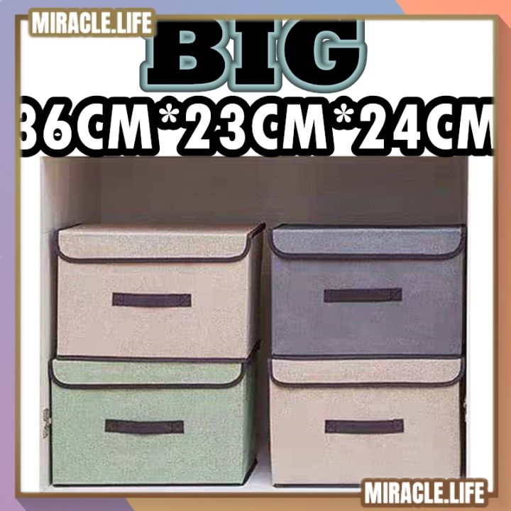 Large Storage Box Foldable Wardrobe Linen Storage Box Clothes Organizer ...