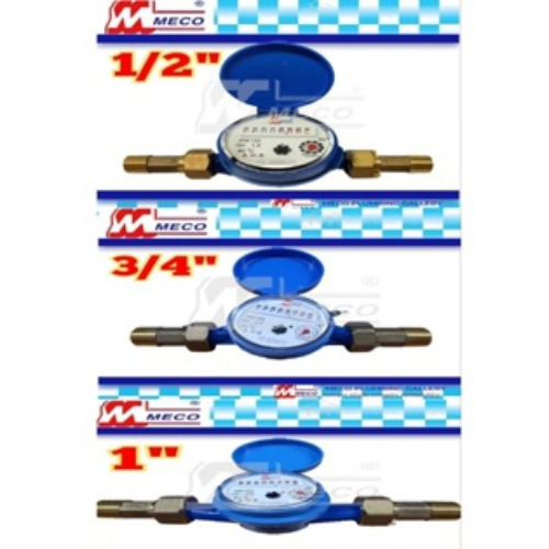 MECO WATER METER HEAVY DUTY ORIGINAL 1/2, 3/4, 1 INCH WM13D BRASS BODY ...